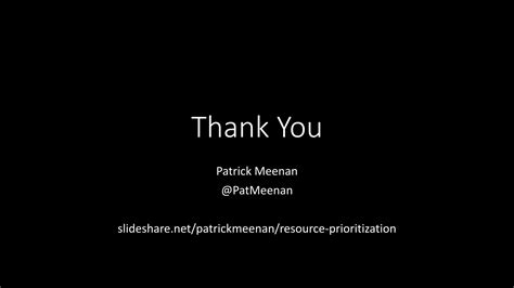 Resource Prioritization Ppt