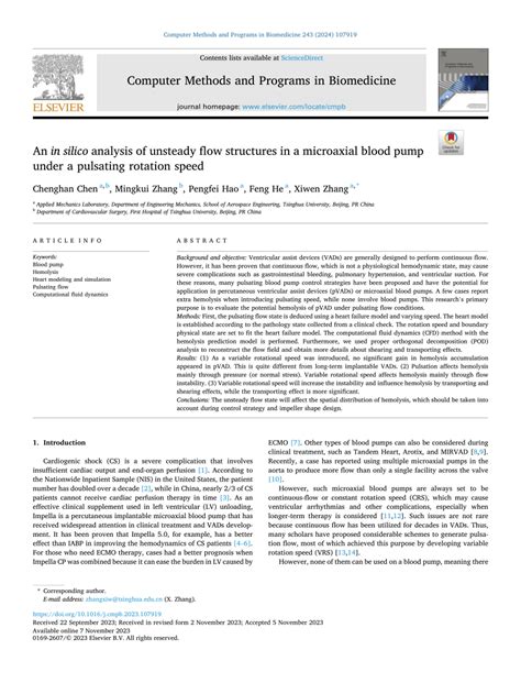 pdf an in silico analysis of unsteady flow structures in a microaxial
