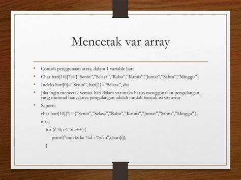 Materi Array 1 Dimensi 2 Dimensimultidimensi Pptx