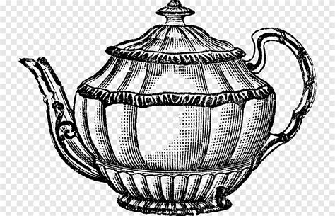 이상한 나라의 앨리스 그리기 모험 티 파티 차 차 흑백 Png Pngegg