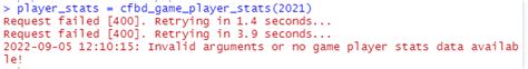 R Cfbdgameplayerstats Giving 400 Error · Issue 79