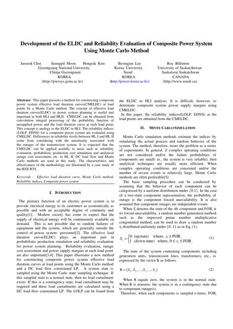 Pdf Development Of The Eldc And Reliability Evaluation Of Composite