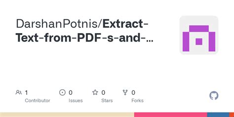 Github Darshanpotnisextract Text From Pdf S And Images Using Tesseract