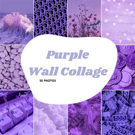 Purple Wall Collage Prints Wall Collage Kit Teen Bedroom Aesthetic