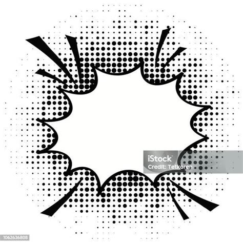 팝 아트 스타일에 하프톤 도트 배경으로 만화 만화 연설 거품 빈 대화 구름 만화 책 소셜 미디어 배너 홍보 자료에 대 한 벡터 일러스트 레이 션 공란에 대한 스톡 벡터 아트