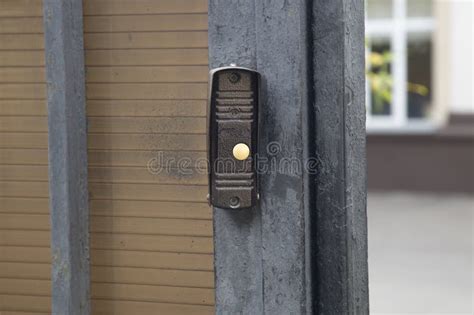 The Intercom Button At The Entrance To The Buildingsecurity Of The