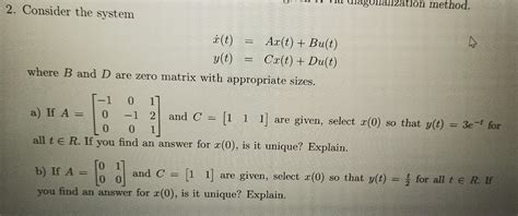 Solved 2 Consider The System Begin Array
