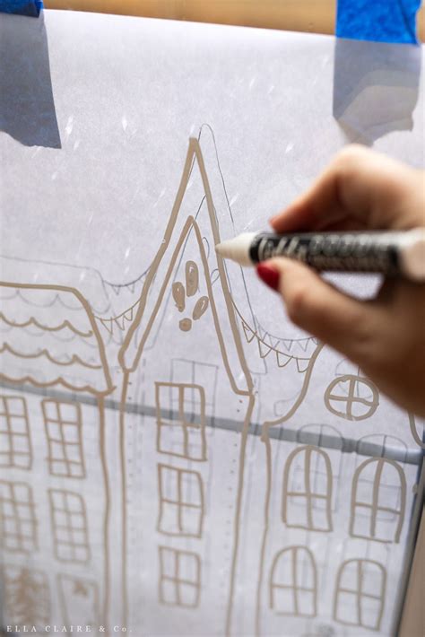 Free Printable Christmas Village Window Template Printable Coloring