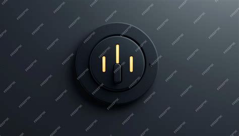 Premium Photo An Invitation Design With A Minimalist 3d Power Switch In The Off Position