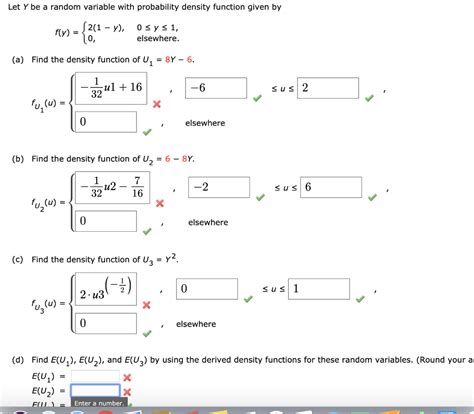 Solved Let Y Be A Random Variable With Probability Density