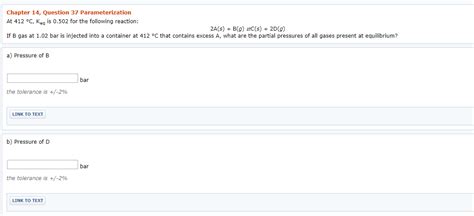 solved chapter 14 question 37 parameterization at 412 °c