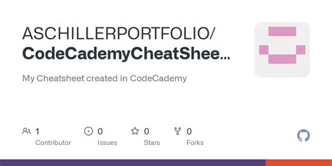 Github Aschillerportfoliocodecademycheatsheetproject My Cheatsheet