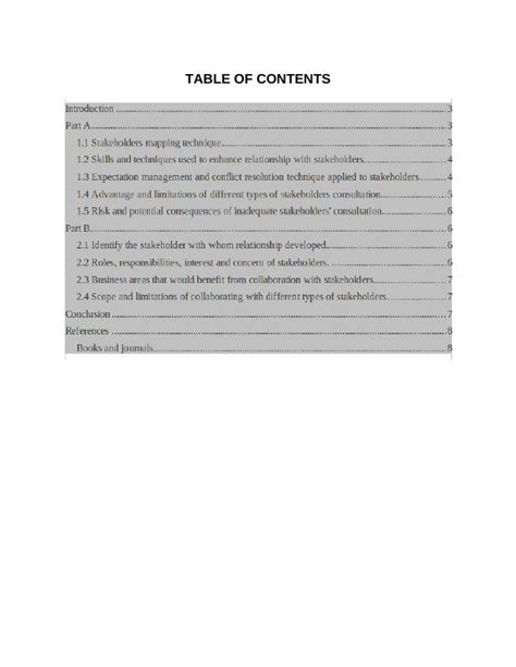 Developing Effective Stakeholder Relationships A Report