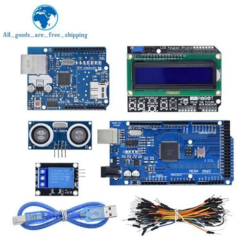 Generic Mega 2560 R3 For Arduino Kit Hc Sr04 Breadboard Cable