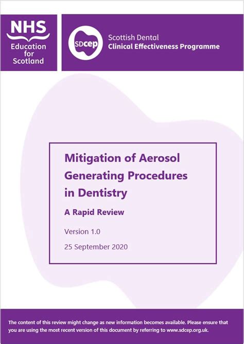 Sdcep Rapid Review On Mitigation Of Aerosol Generating Procedures In