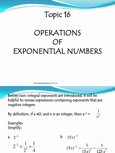 Pdf Topic 16 Operations Of Exponential Numbers Dokumentips
