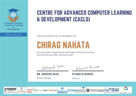 chirag nahata on linkedin machinelearning internship cacld