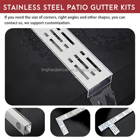 Roof Trench Drain Stainless Steel And Hdpe Modern Design
