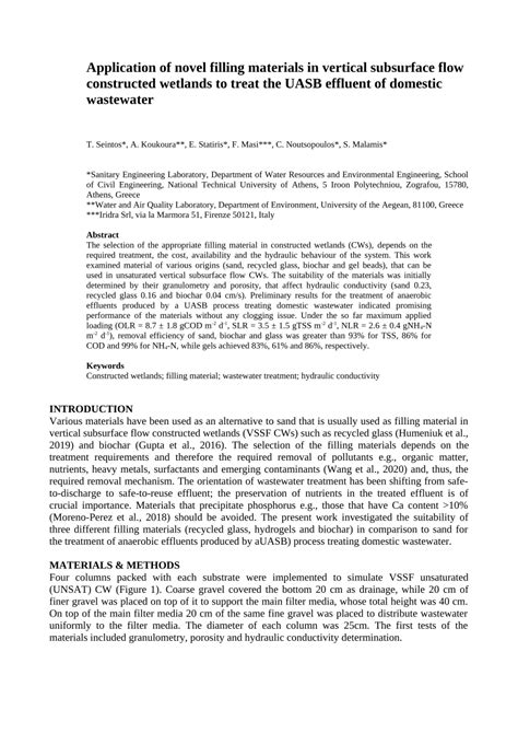 Pdf Application Of Novel Filling Materials In Vertical Subsurface