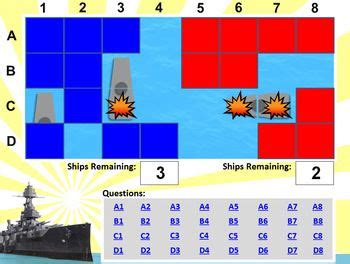Battleship PowerPoint Template Create Your Own Review Game Classroom Games Powerpoint Game