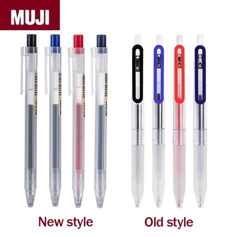 Muji Pen Ballpen Sign Pen Blackredblue Gel Ballpoint Pen 05mm Office
