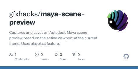Github Gfxhacksmaya Scene Preview Captures And Saves An Autodesk Maya Scene Preview Based On