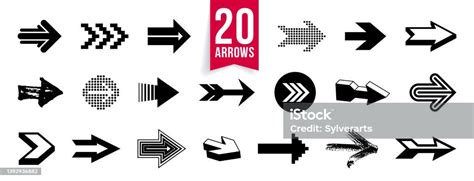 화살표는 다양한 모양 스타일과 개념의 큰 세트를 상징 아이콘 또는 로고 생성을위한 커서 단일 색상 흑백 로고 유형 가장자리에 대한 스톡 벡터 아트 및 기타 이미지 Istock