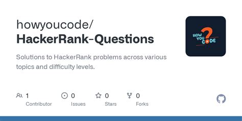 Github Howyoucodehackerrank Questions Solutions To Hackerrank