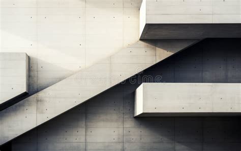 Abstract Architectural Detail Of A Modern Building Showcasing The Geometric Beauty Of Concrete
