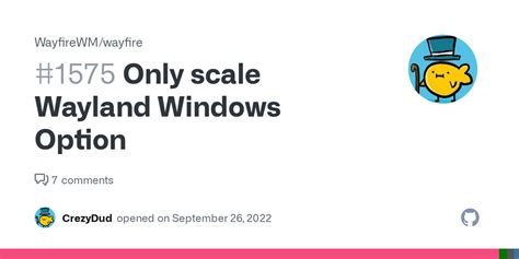 only scale wayland windows option · issue 1575 · wayfirewm wayfire