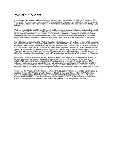 How Virtual Private Lan Services Vpls Creates Virtual Layer 2 Connectivity Across An Mpls