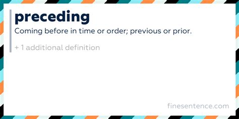 Preceding Definition Meaning And Examples In English Preceding Definition Meaning And Examples In English