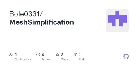 Github Bole0331meshsimplification