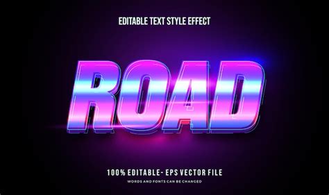 Premium Vector Editable Text Effect Gradient Vibrant Shiny Color Text