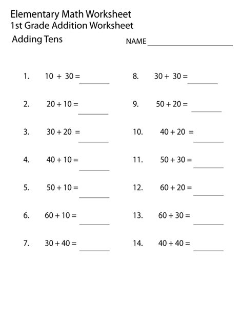 1st Grade Level Math Worksheets 1st Grade Math Worksheets