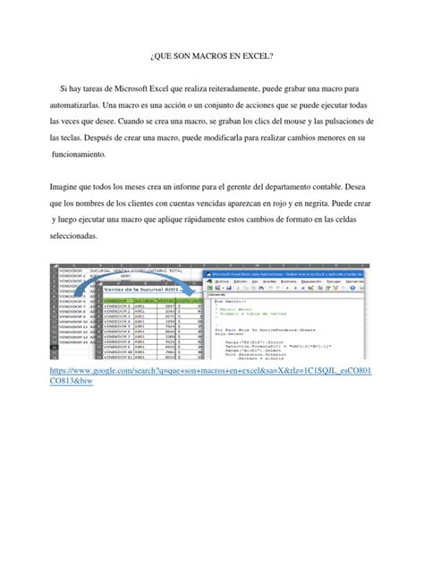 Que Son Macros En Excel Pdf Macro Informática Visual Basic Para
