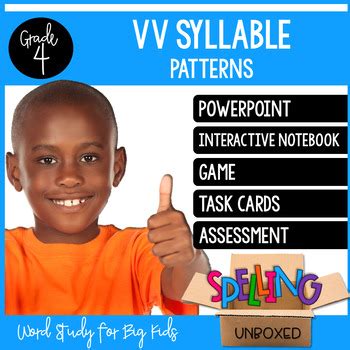 Syllable Pattern VV Spelling Word Work Unit By Resource To Desk TPT