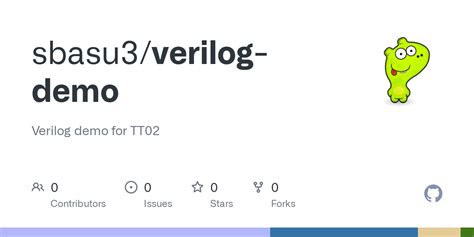 Github Sbasu3verilog Demo Verilog Demo For Tt02