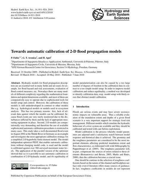 Pdf Towards Automatic Calibration Of Hydrodynamic Models Evaluation Of Gradient Based Optimisers