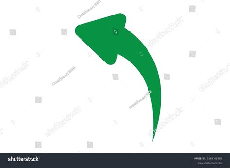 Green Curved Graph Arrow Icon Arrow Stock Vector Royalty Free 2588108383 Shutterstock