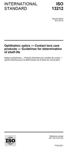 ISO 13212 2011 Ophthalmic Optics Contact Lens Care Products Guidelines For Determination