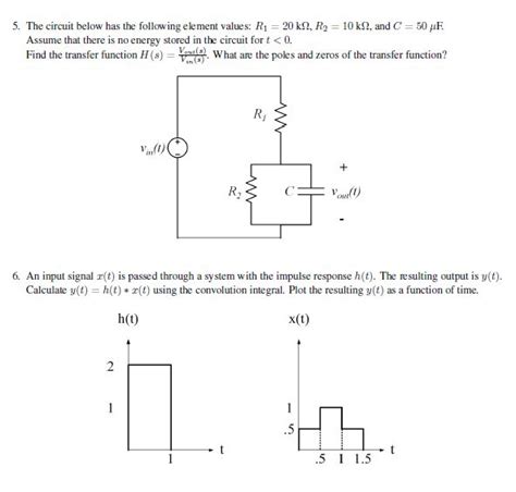 solved the circuit below has the following element values
