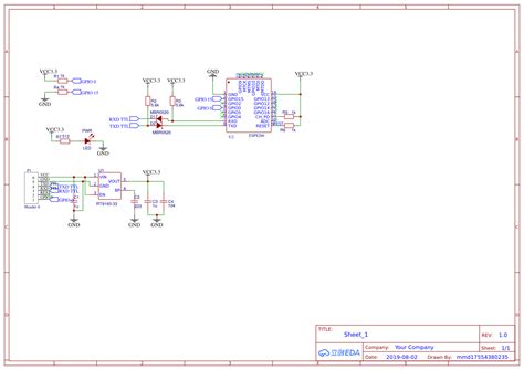 Esp8266wifi模块 立创eda开源硬件平台