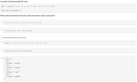 solved consider the following php code what will be