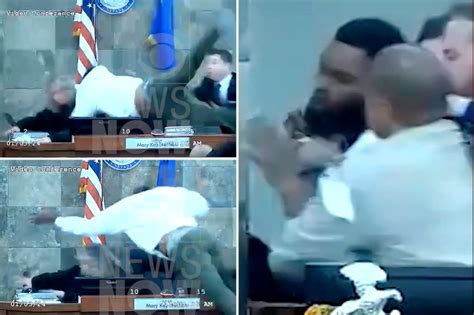 Man jumps over bench, attacks Las Vegas judge after she denies him probation, wild video shows ...