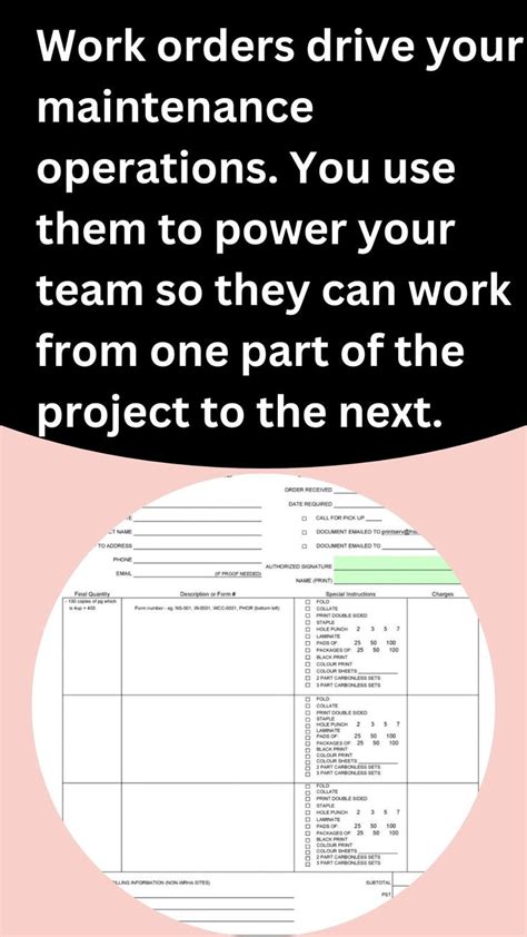 Printable Work Order Templates