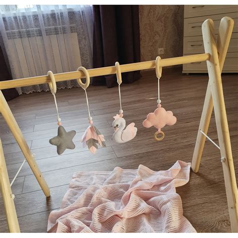 Pink Play Gym Toy Swan Hanging Gym Toys Activity Gym Toys Inspire