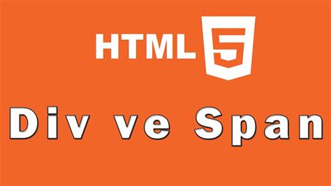 Html Div Ve Span Sayfayı Bölmek Ders 9 Youtube