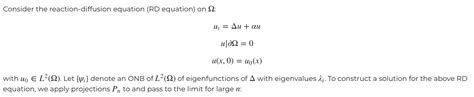Solved Consider The Reaction Diffusion Equation Rd