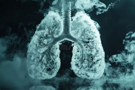 Lungs Made Of Smoke With Detailed Bronchial Structure Stock Image Image Of Biology Awareness